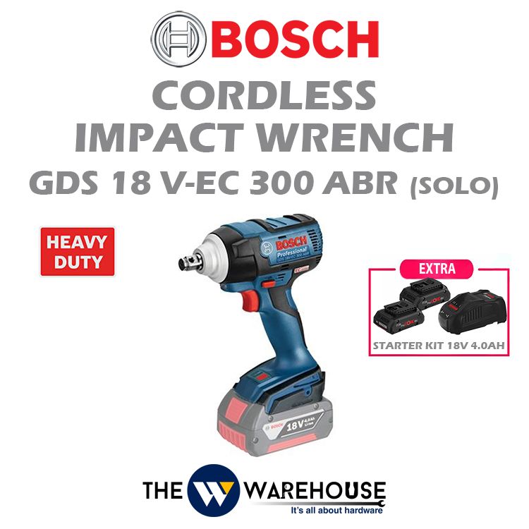 Bosch Cordless Impact Wrench Gds 18 V Ec 300 Abr Malaysia Thewwarehouse
